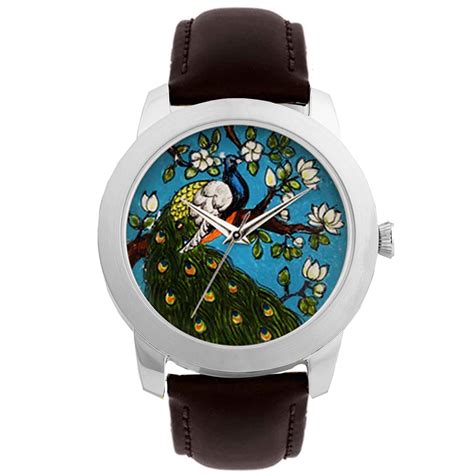 Peacock Painting Watch Pichwai Watch 40mm Jaipur Watch Company