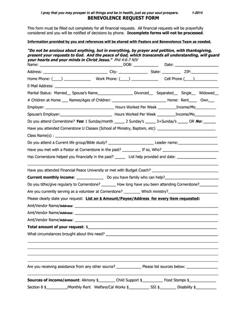 Fillable Online Benevolence Request Form 1 2014 Amazon Web Services