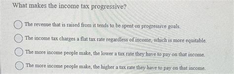 What Makes The Income Tax Progressive The Revenue
