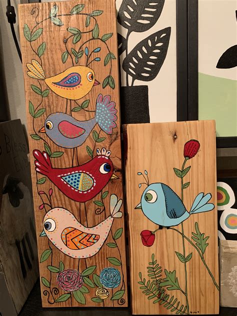 Painted Wood Designs Paintings On Wood Boards Wood Painting Ideas