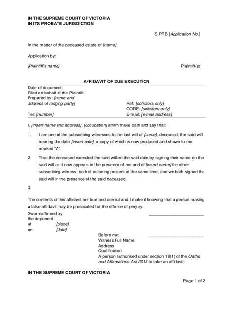 Fillable Online Applying For A Grant Of Probate Supreme Court Of Nsw