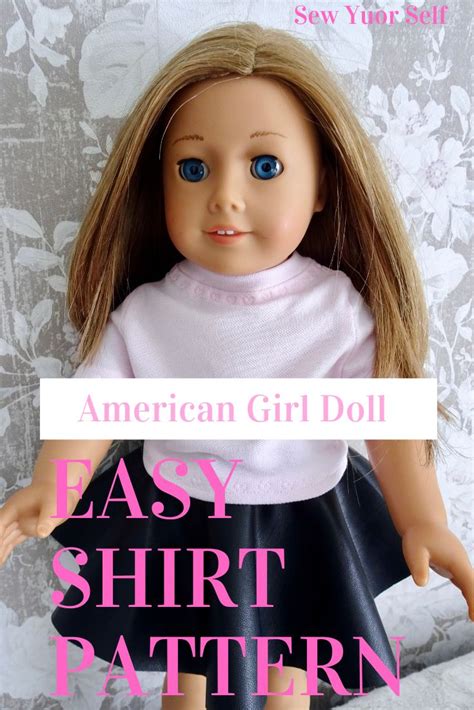 American Girl Doll Shirt 18 Inch Doll Shirt Free Pattern Included Doll Clothes Patterns Free