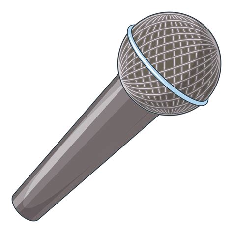 Microphone Icon Cartoon Style 15209392 Vector Art At Vecteezy