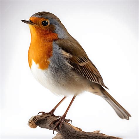 Premium Ai Image Beautiful Robin Bird On White Background