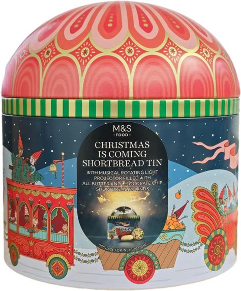 Mands Shortbread Musical Tin Christmas Is Coming Projector Tin 350g
