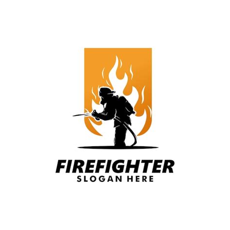 Premium Vector Firefighter Logo Design Vector Template