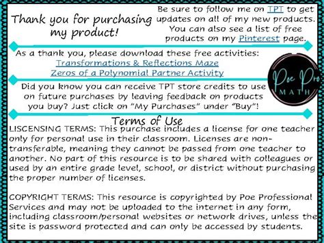 Polynomial Graphs Matching Activity By Poe Pro Math Resources Tpt