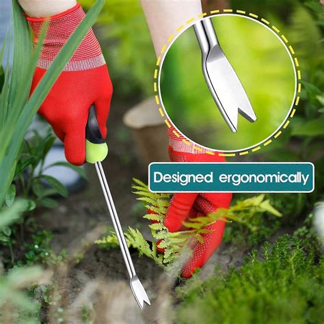 Ogräsverktyg Med Ergonomiskt Handtag Ogräsavdragare I Rostfritt Stål