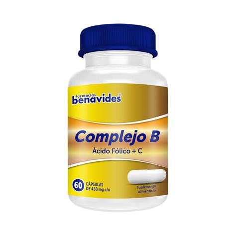 450 Mg Complejo B Vitamina C Y Ácido Fólico Suplemento Alimenticio