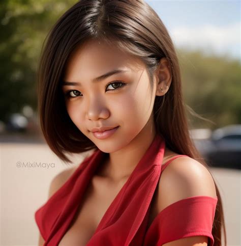 Beautiful Filipina Girl Wearing Red By Miximaya On Deviantart