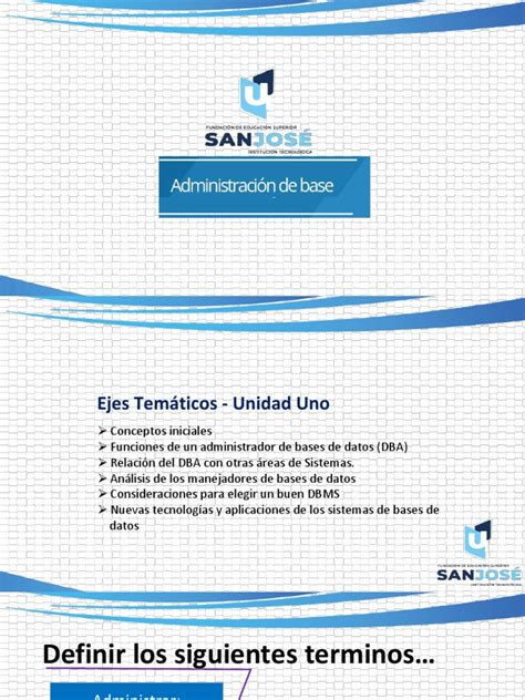 Encuentro No 1 Administracion De Base De Datos Pdf Bases De Datos No Sql