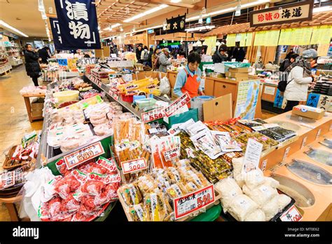 Indoor Omicho Ichiba Omicho Fresh Food Market In Kanazawa Japan