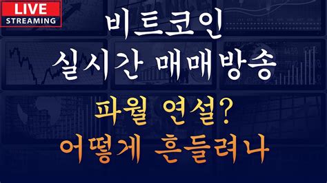 파월연설 어떻게 흔들려나 비트코인 실시간 매매 24년7월2일 Youtube