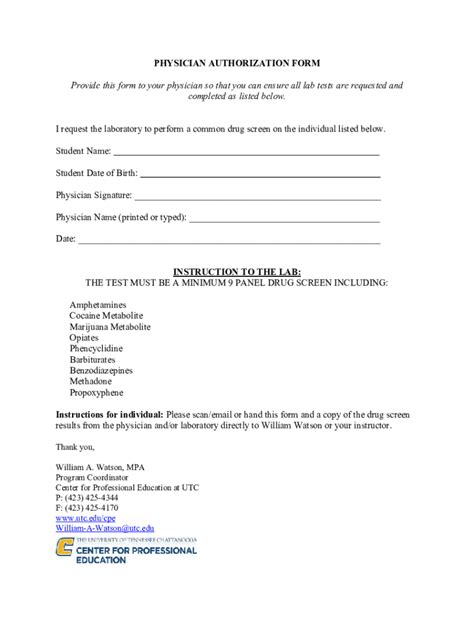 Fillable Online Physician Authorization Form Fax Email Print Pdffiller