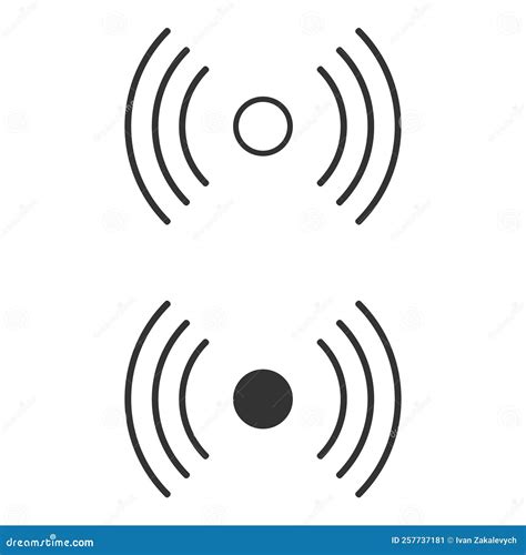 Sensor Icon Range Motion Symbol Sign Technology Vector Stock