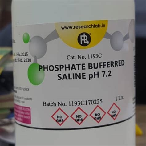 Phosphate Buffered Saline Ph 72 Pbs 1 Ltr Research Lab