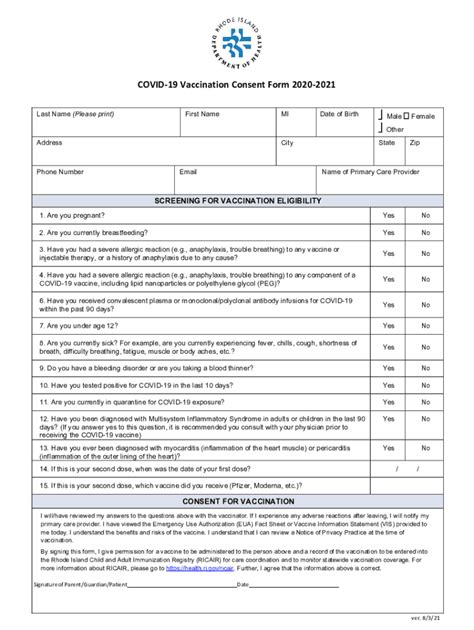 Rsv Consent Form Fill Out And Sign Online Dochub