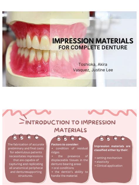 Impression Materials For Complete Denture Materials For Complete Denture Pdf
