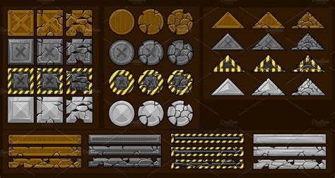 Physics Game Block Set 2 Graphic Art Illustration Sprite