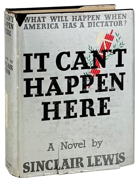 It Cant Happen Here Von Sinclair Lewis Very Good 1935 Capitol