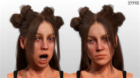 Realistic Athletic Female Character Game Ready 3d Model By Vtr3d