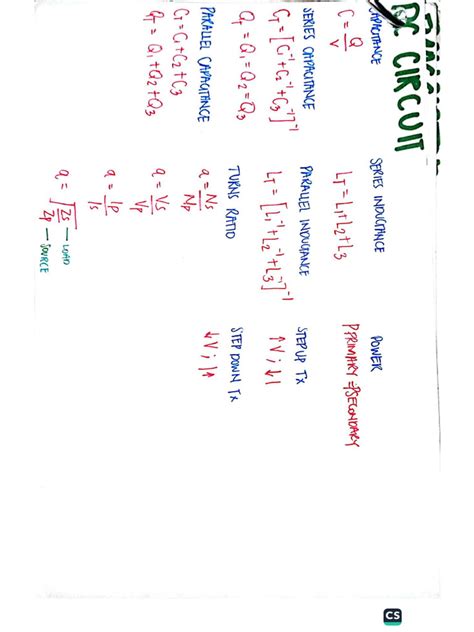 Elex Formula Index Card Pdf
