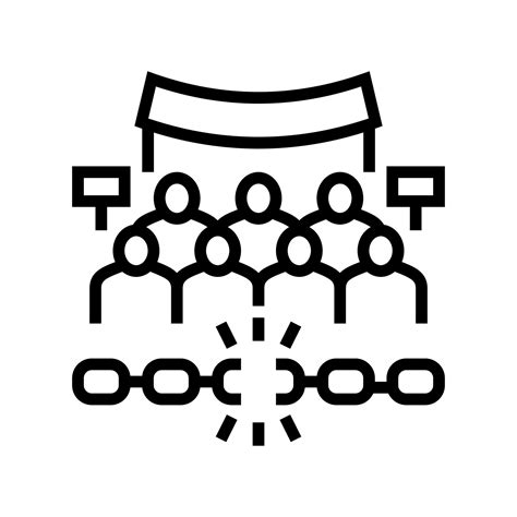 Freedom Of Assembly Line Icon Vector Illustration 10312117 Vector Art At Vecteezy