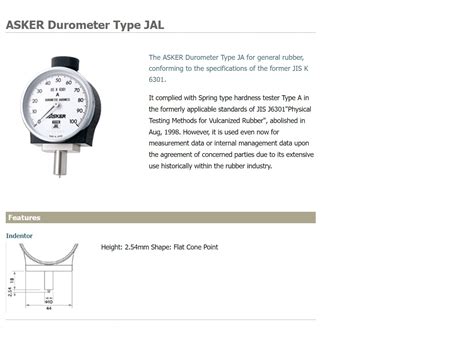 Ichiban Precision Sdn Bhd Asker Asker Durometer