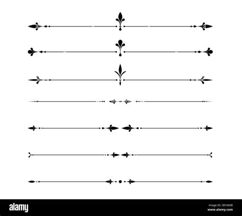 Aesthetic Divider Lines Minimal And Stylish Layout Details Stock Vector