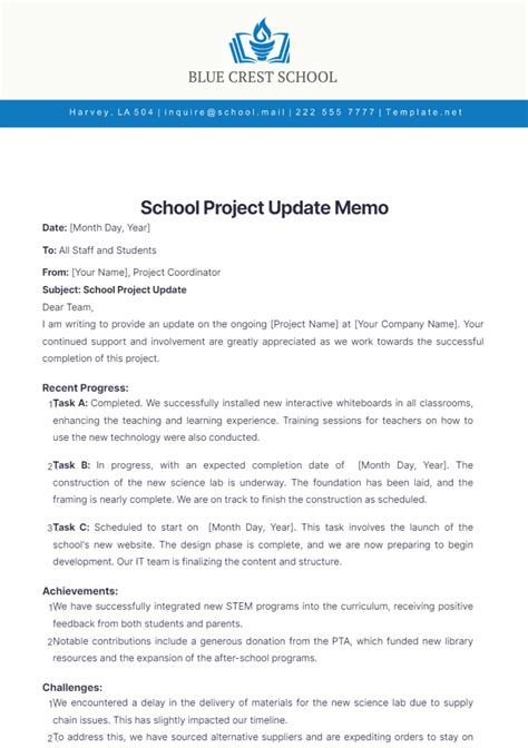 Free School Memo Templates To Edit Online And Print