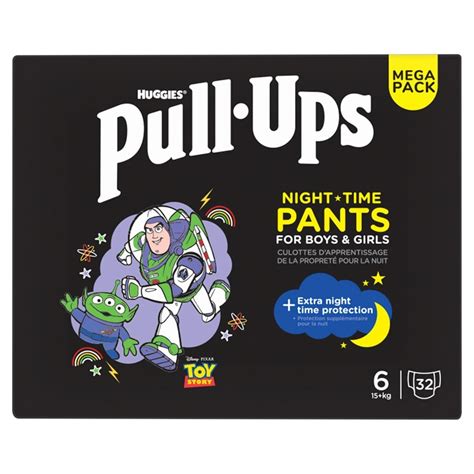 Huggies Pull Ups Training Nappy Pants Unisex Night 2 4yr Size6 X32