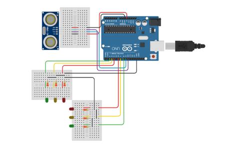 circuit design simulacion semaforo tinkercad