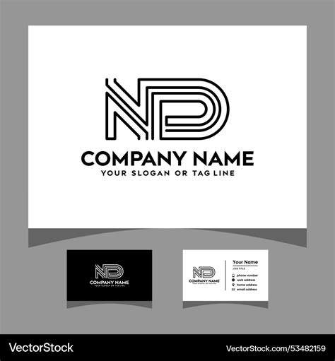 Initials Nd Logo Royalty Free Vector Image Vectorstock