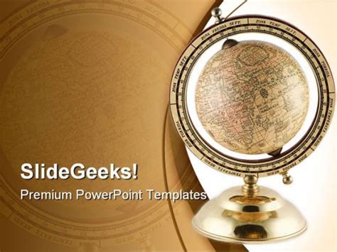 antique globe geographical powerpoint templates and powerpoint