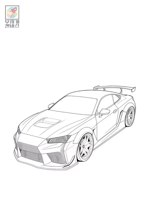 멋진 자동차 색칠 페이지