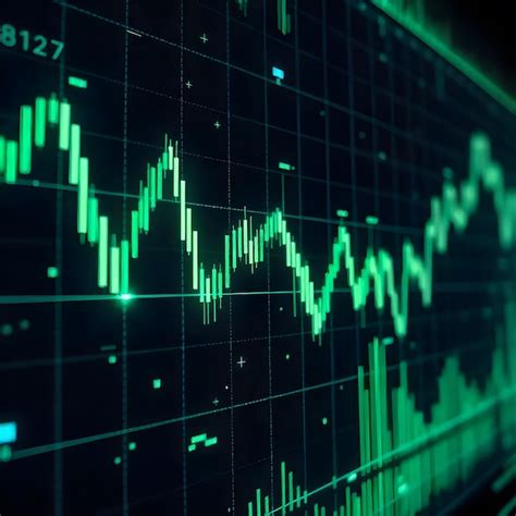 Futuristic Financial Chart High Tech Trading Visualization With Glowing