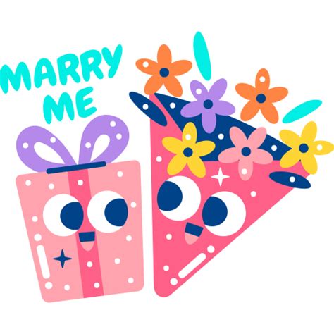 Marry Me Glitzy Flat Sticker Freepik