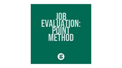 Job Evaluation Point Method Youtube Job Evaluation Point Method Youtube