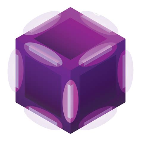 Violet Cube Icon Isometric Style 15387309 Vector Art At Vecteezy