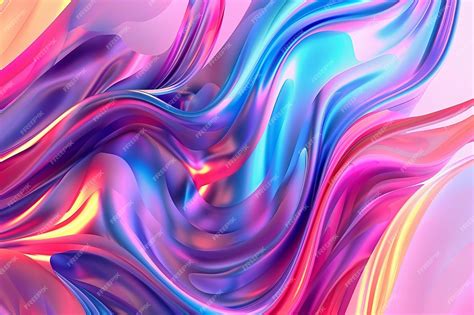 A Colorful Abstract Background With Flowing Lines And Curves Premium Ai Generated Image