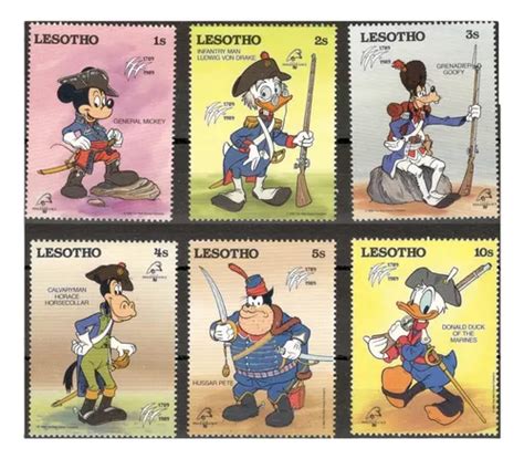 S1598 Lesoto Lesotho Lessoto 1989 6 Selos Personagens Disney Mercadolivre