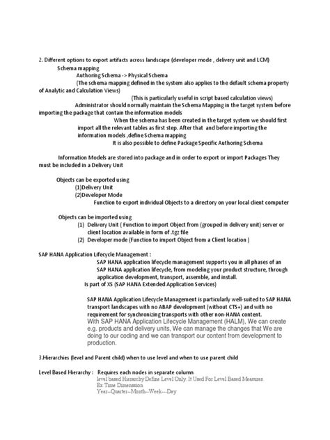 Sap Hana Pdf Hierarchy Conceptual Model