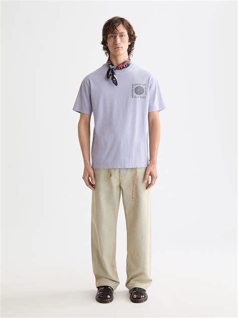 Scotch And Soda Relaxed Fit Washed Artwork T Shirt Languid Lavender Brave