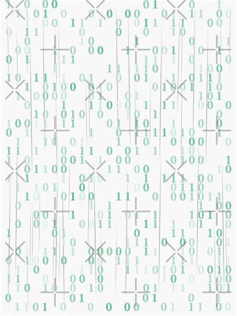 Ones And Zeros Binary Code Sticker For Sale By Origato Redbubble