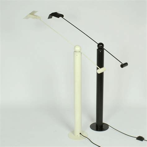 Counterbalance White Floor Lamp Attributed To Swiss Baltensweiler For