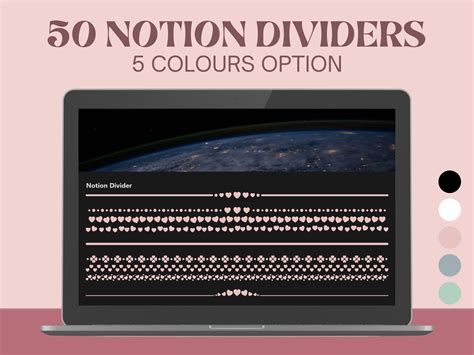 Pastel Notion Divider Template Notion Aesthetic Template For Notion Dashboard Pastel Notion