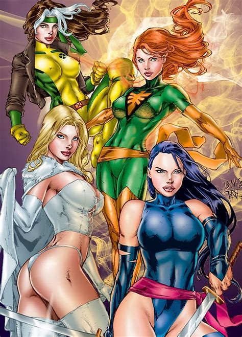 X Women By Ed Benes Rogue Pheonix Emma Frost And Psylocke In This