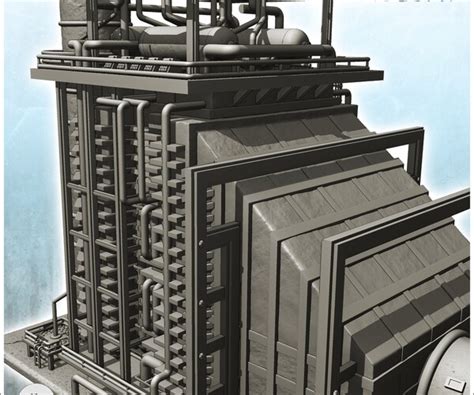 Artstation Large Modern Industrial Metallurgical Furnace With Tanks