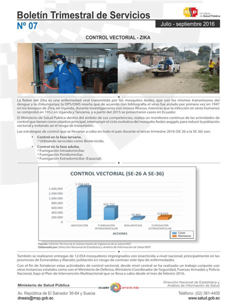 CONTROL VECTORIAL Boletin - Ministerio de Salud Pública