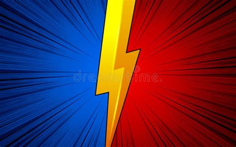 Comic Versus Background With Thunder Lightning Stock Vector